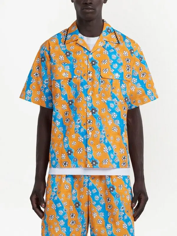 Marni Daisy-print Patch-pocket Shirt