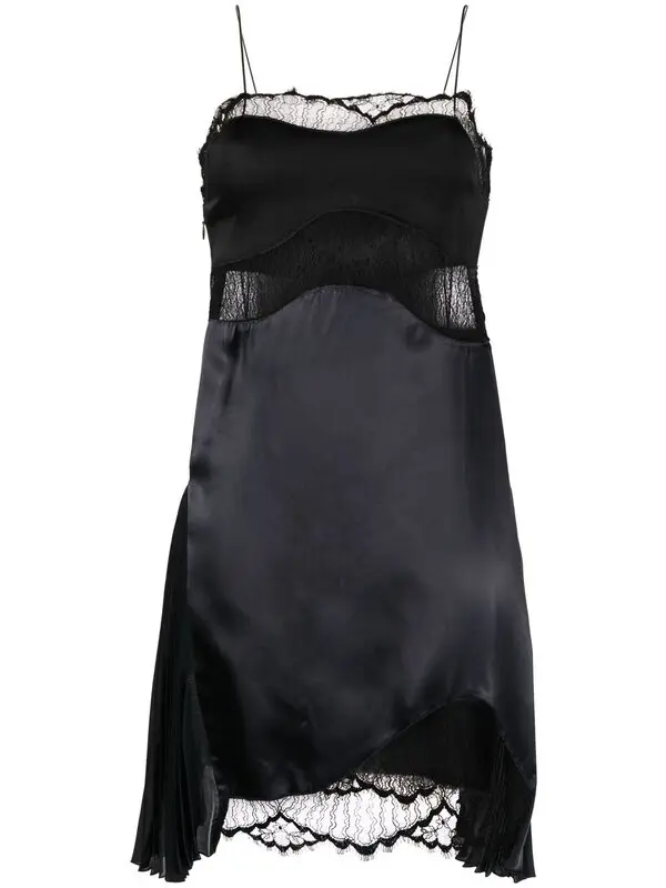 Victoria Beckham Lace-detail Satin Slip Dress