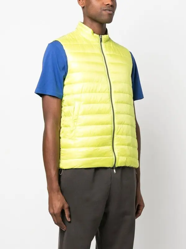 Herno Quilted Reversible Down Gilet - Yellow