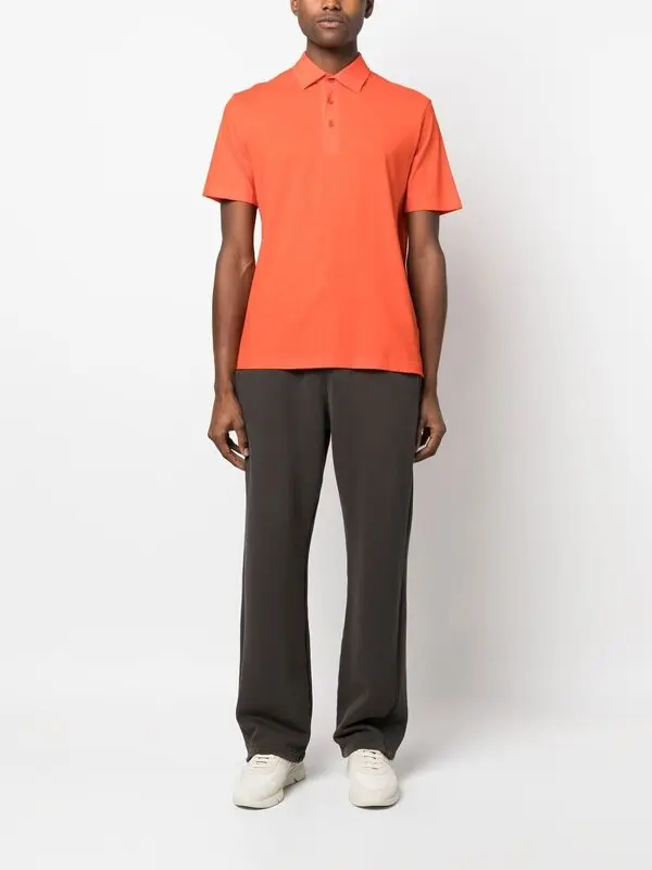 Herno Short-sleeved Polo Shirt - Orange