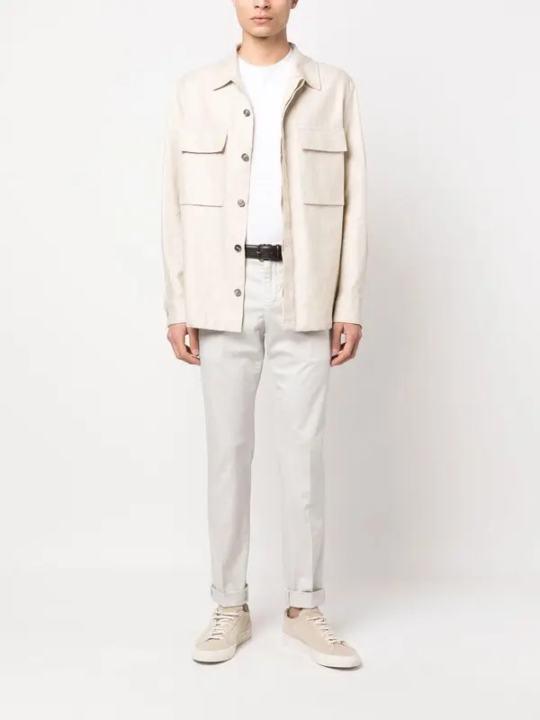 DONDUP Straight-leg Chino Trousers - Grey