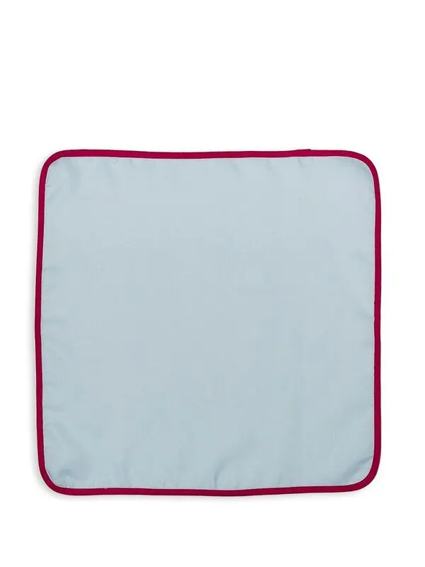 La DoubleJ Contrast Trimming Napkin Two-piece Set - Blue