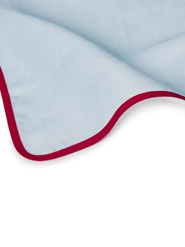 La DoubleJ Contrast Trimming Napkin Two-piece Set - Blue