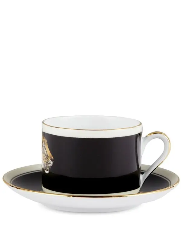 Dolce & Gabbana Tiger Porcelain Tea Set - Black