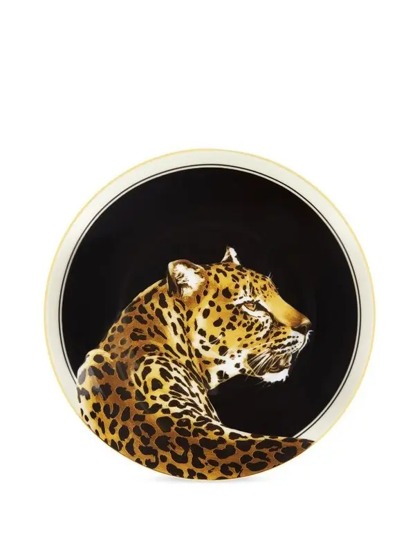 Dolce & Gabbana Leopard-print Porcelain Tea Set - Black