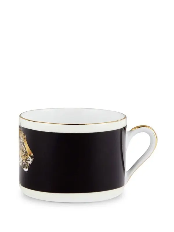 Dolce & Gabbana Leopard-print Porcelain Tea Set - Black