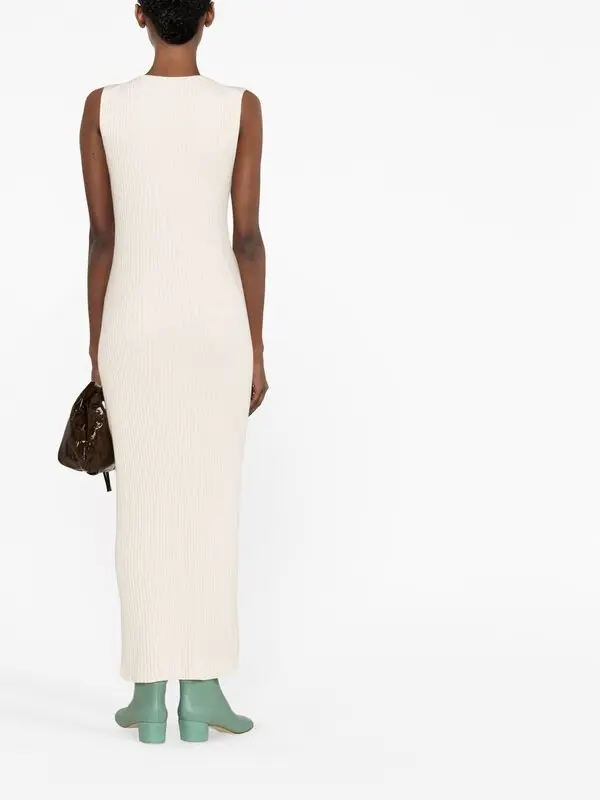 JIL SANDER Ribbed Knit Midi Dress