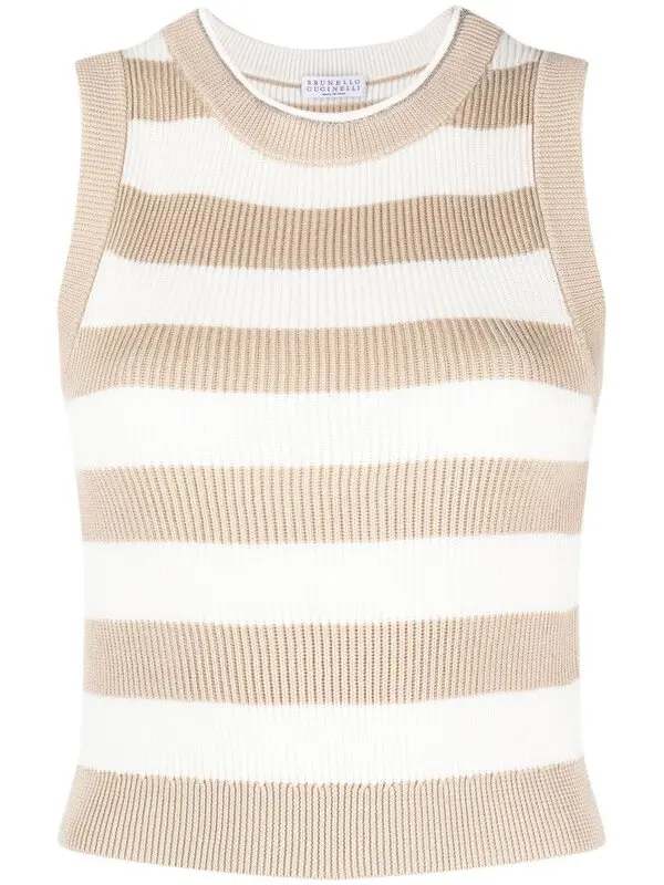 Brunello Cucinelli Striped Knitted Vest