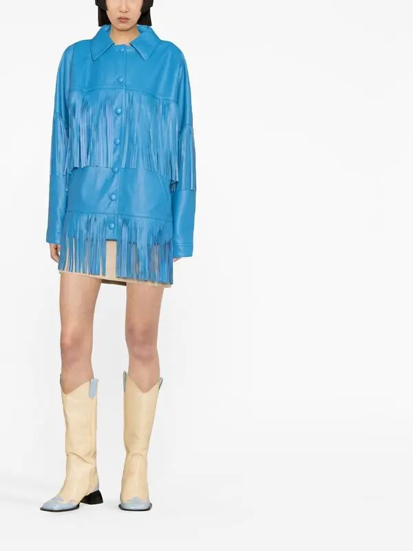 DANCASSAB Loretta Fringed Leather Jacket
