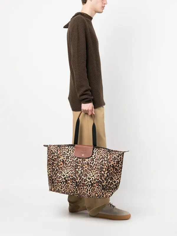 Longchamp X D'heygere Leopard-print Travel Bag
