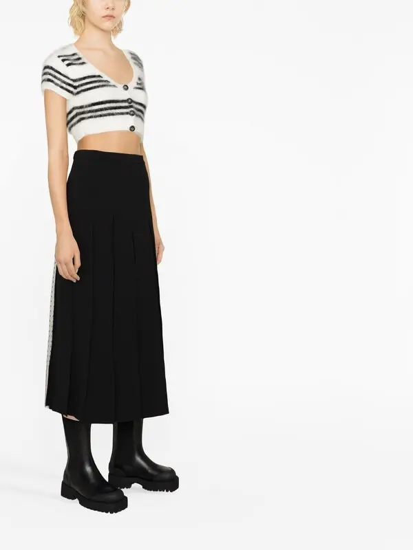 Red Valentino Tulle-panelled Midi Skirt
