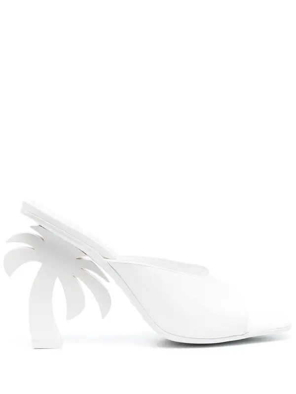 Palm Angels Palm Beach Heel Sandals - White