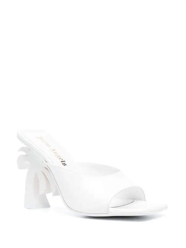 Palm Angels Palm Beach Heel Sandals - White