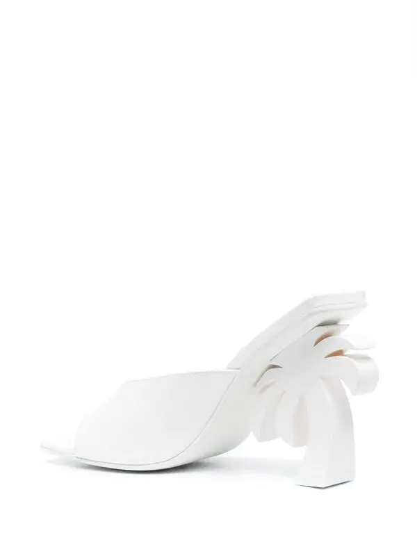 Palm Angels Palm Beach Heel Sandals - White