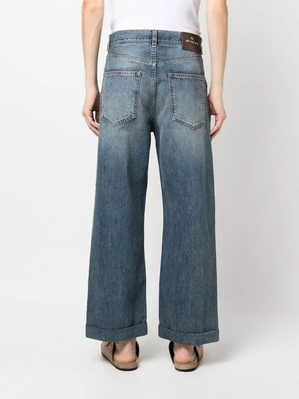 Etro Logo-patch Straight-leg Jeans