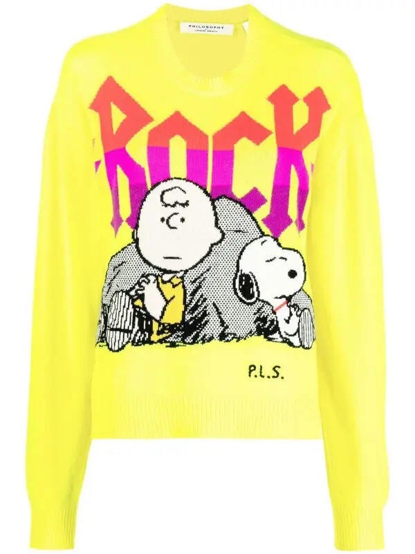 Philosophy Di Lorenzo Serafini X Peanuts™ Cartoon Jumper - Yellow