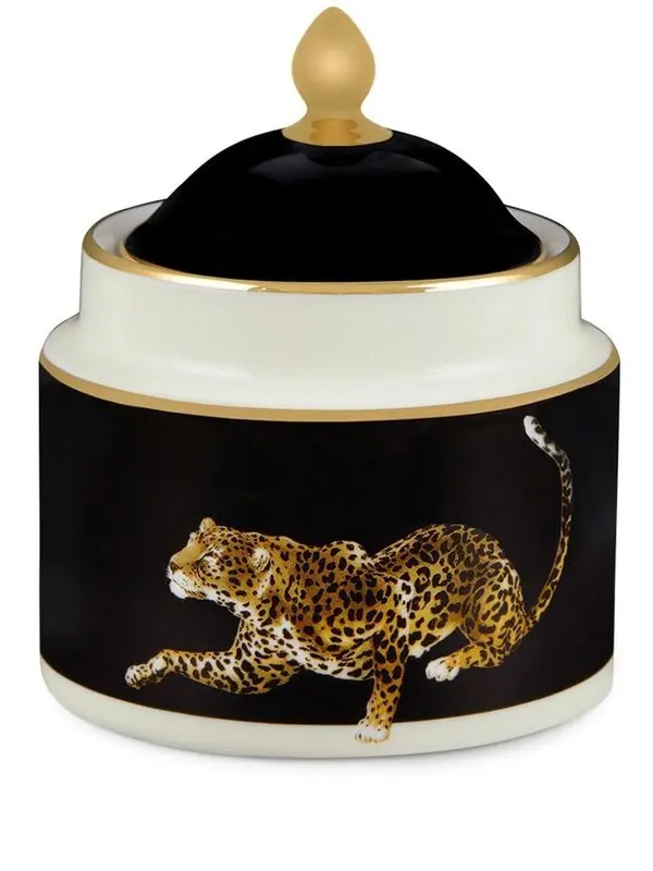 Dolce & Gabbana Leopard-print Porcelain Sugar - Black