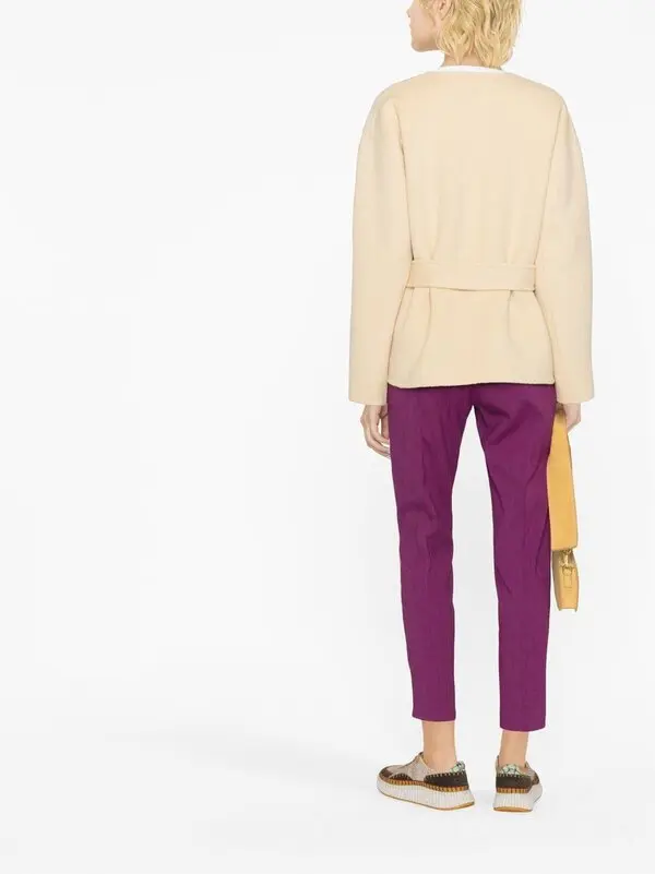 Maje Belted Wool Blend Wrap Jacket