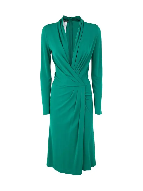 Alberta Ferretti Wrap Midi Dress