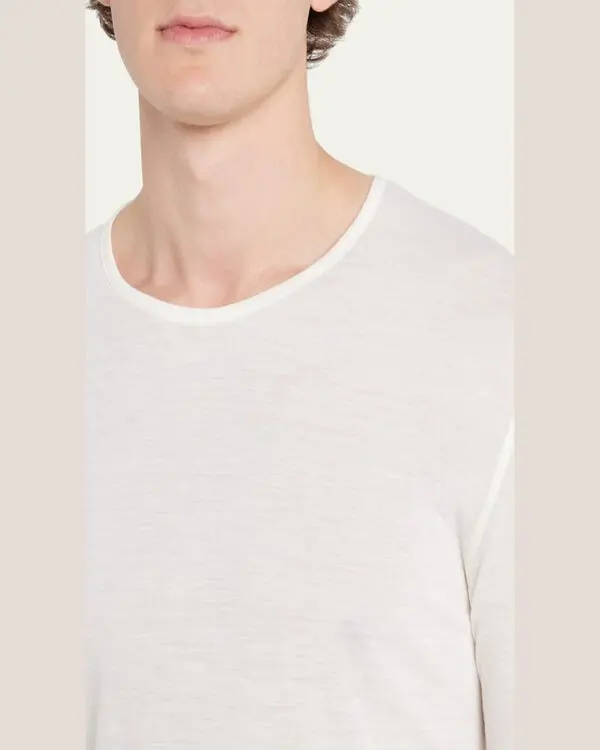 Zimmerli Wool-silk Crewneck T-shirt