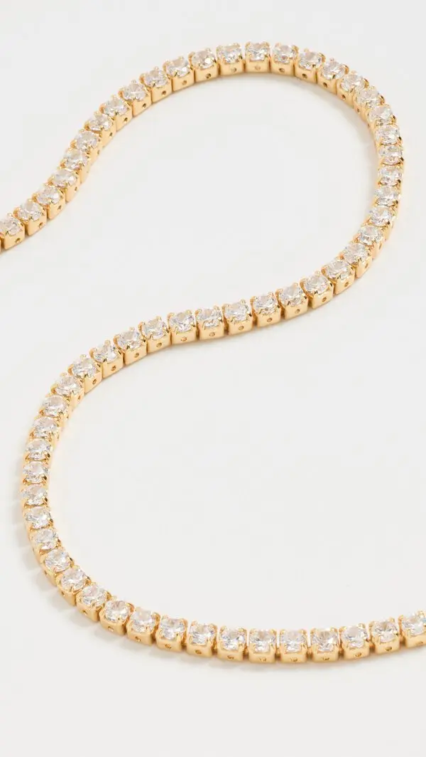 Shashi Tennis Cubic Zirconia Necklace - Gold
