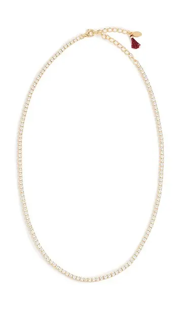 Shashi Tennis Cubic Zirconia Necklace - Gold