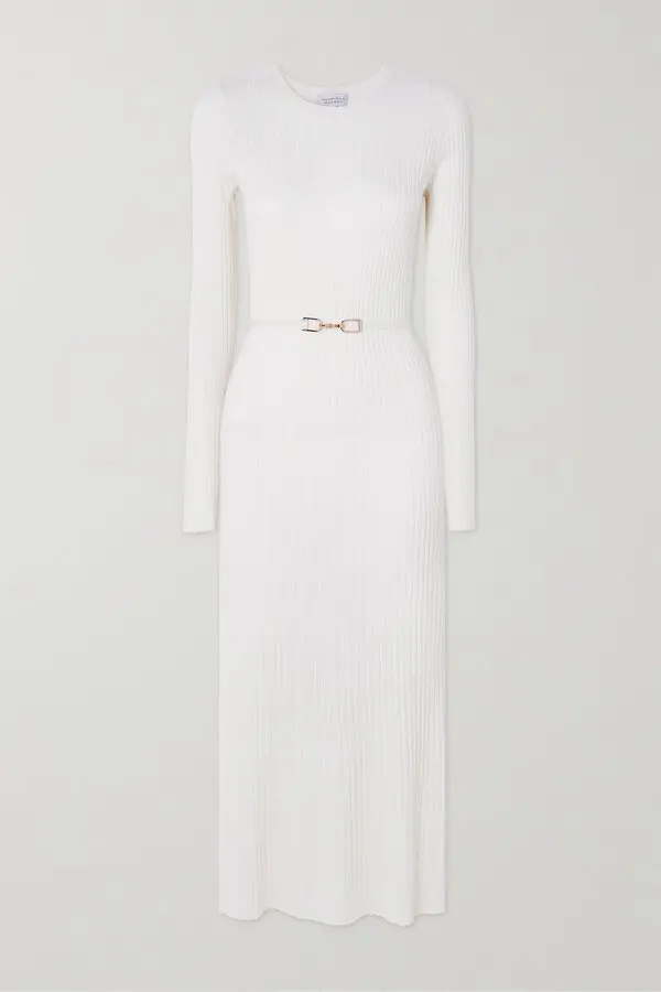 Gabriela Hearst Luisa Ribbed Wool And Silk-blend Maxi Dress