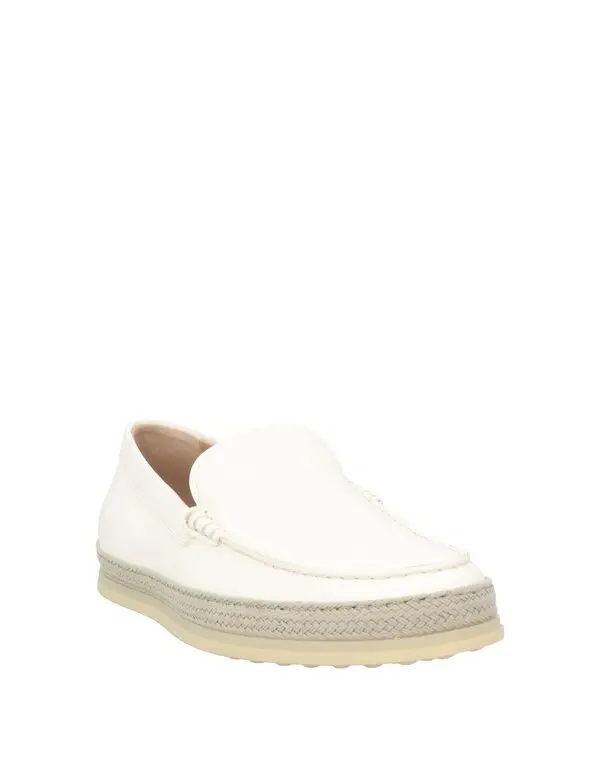 TOD'S Leather Loafers - White