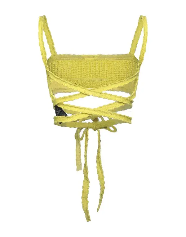 Alanui Knitted Crop Top - Yellow