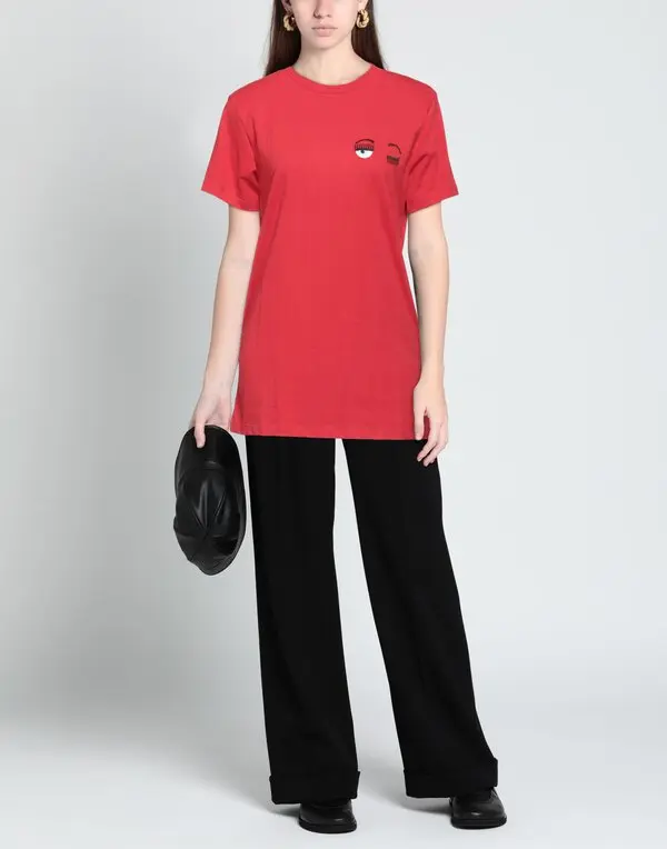 CHIARA FERRAGNI Cotton T-shirt - Red