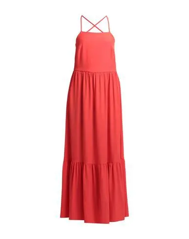 KONTATTO Maxi Trapeze Dress - Coral