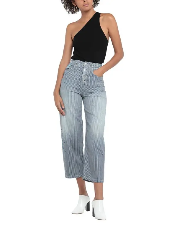 DEPARTMENT 5 Striped Denim Mom Jeans