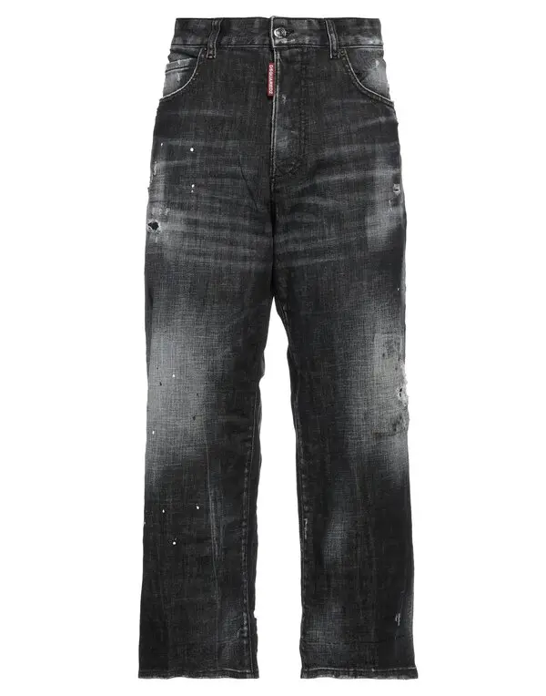 Dsquared2 Jeans With Leather Trim