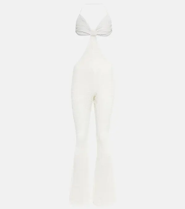 BANANHOT Anna Halter Jumpsuit - White