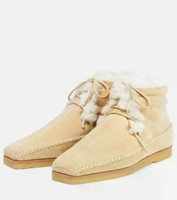 TOTEME Lace-up Suede Moccasins