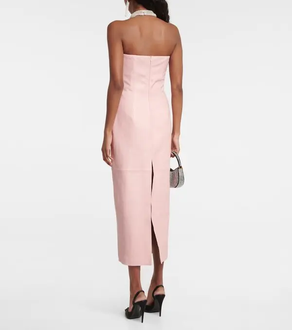 Magda Butrym Leather Bustier Midi Dress