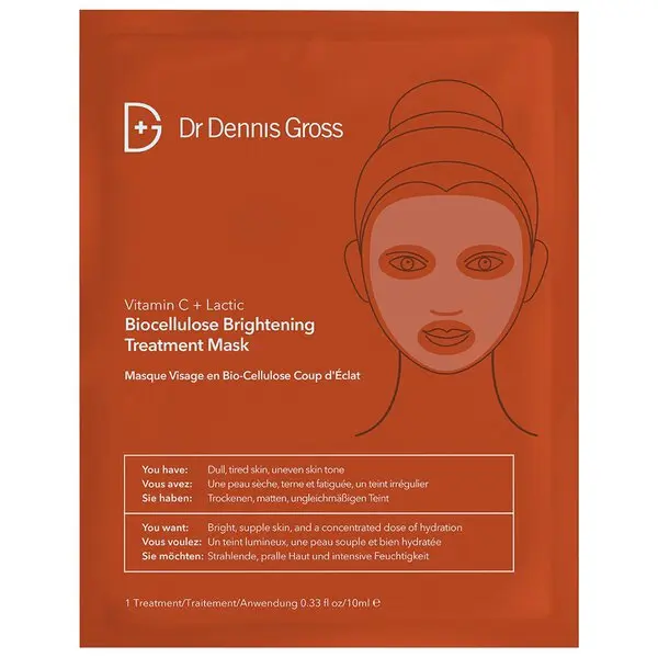DR. DENNIS GROSS SKINCARE Vitamin C Lactic Biocellulose Brightening Treatment Mask - One-color