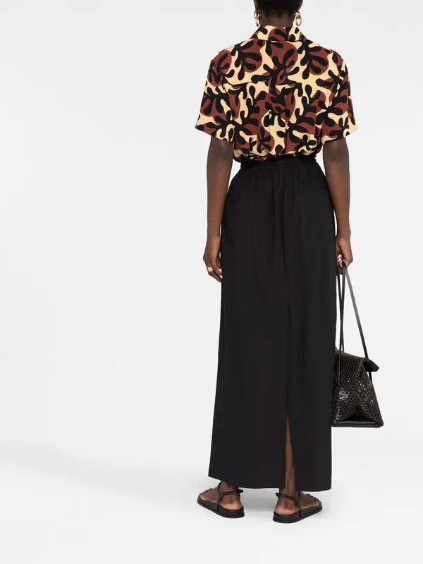 Matteau Relaxed Drawstring-waist Organic Cotton Midi Skirt