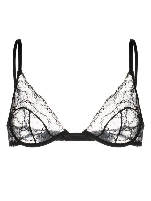 Kiki De Montparnasse Mon Cheri Lace Bra - Black