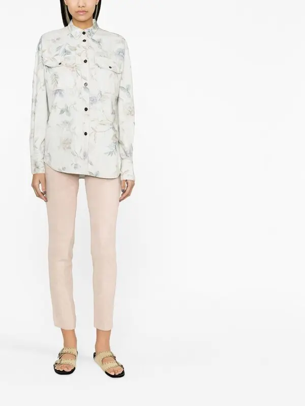 FORTE_FORTE Floral-print Cotton Shirt