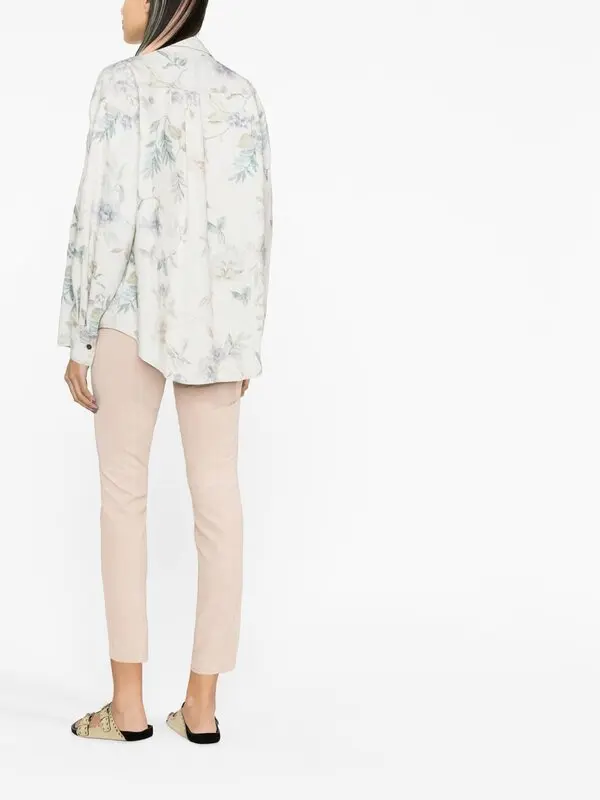 FORTE_FORTE Floral-print Cotton Shirt