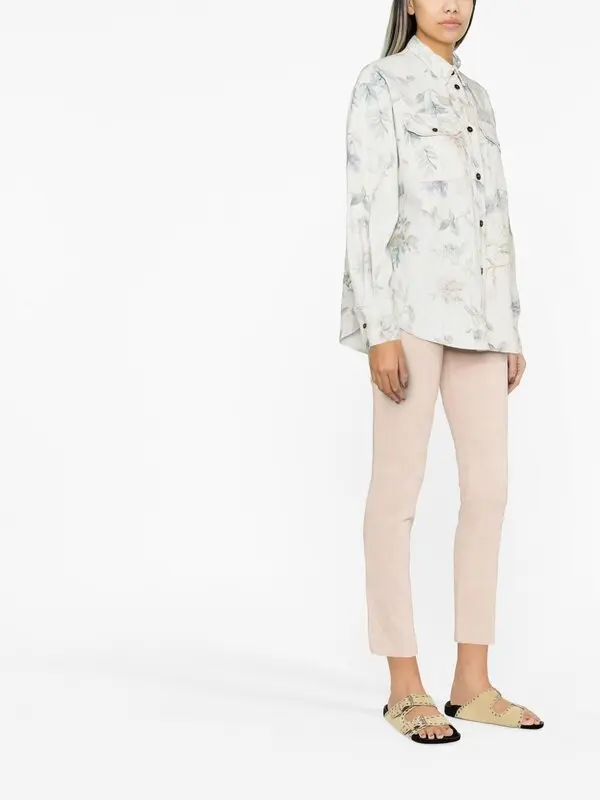 FORTE_FORTE Floral-print Cotton Shirt