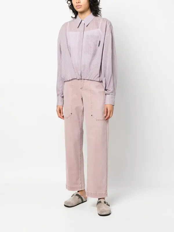 Brunello Cucinelli Vertical-stripe Long-sleeve Shirt