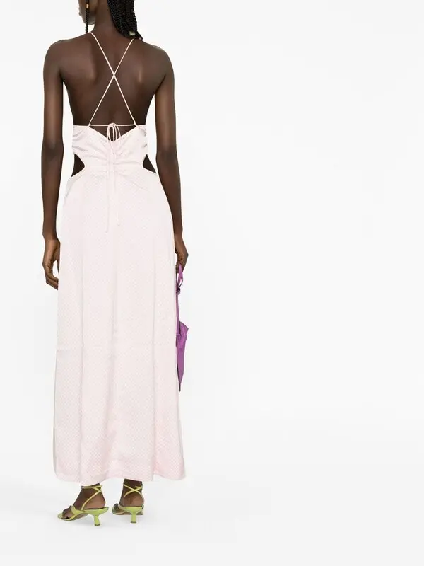 GANNI Cut-out Halterneck Dress