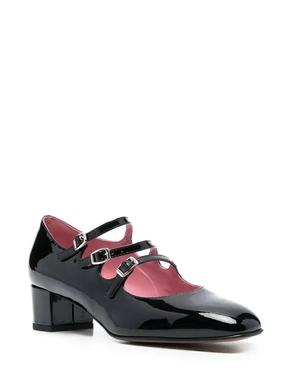 CAREL Mary Jane Side-buckle Pumps - Black