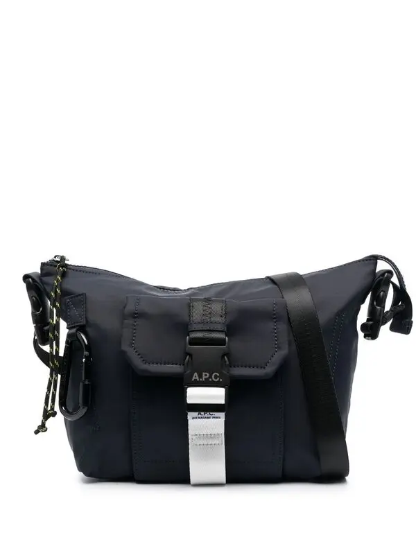 A.p.c. Treck Logo Buckle-fastening Shoulder Bag - Blue