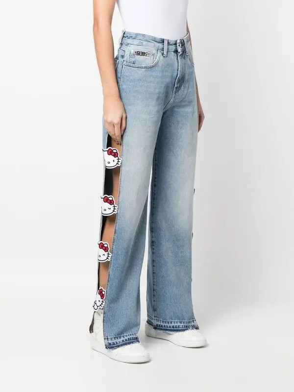 Gcds X Hello Kitty Cut-out Jeans