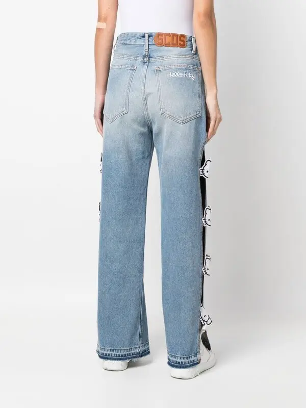 Gcds X Hello Kitty Cut-out Jeans