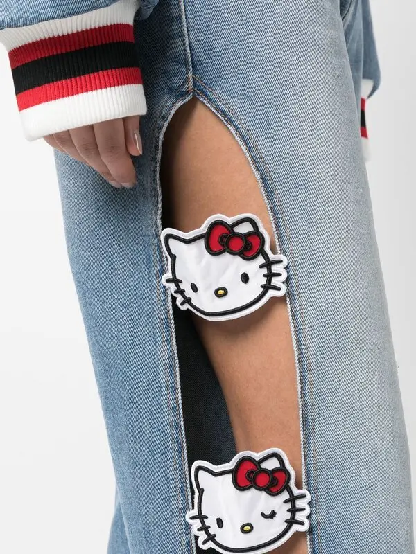 Gcds X Hello Kitty Cut-out Jeans