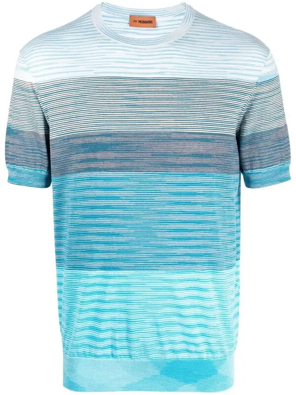 Missoni Striped Cotton T-shirt - White